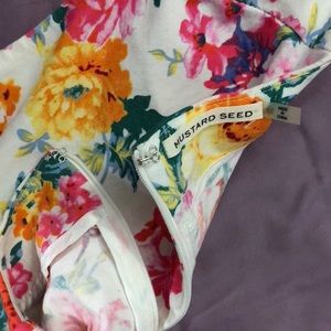 Mustard Seed | Dresses | Mustard Seed Brand Floral Print Cutout Dress ...